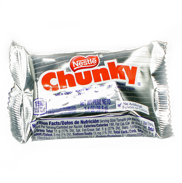 Chunky Bar 1.4oz Bar - Yummies Candy & Nuts